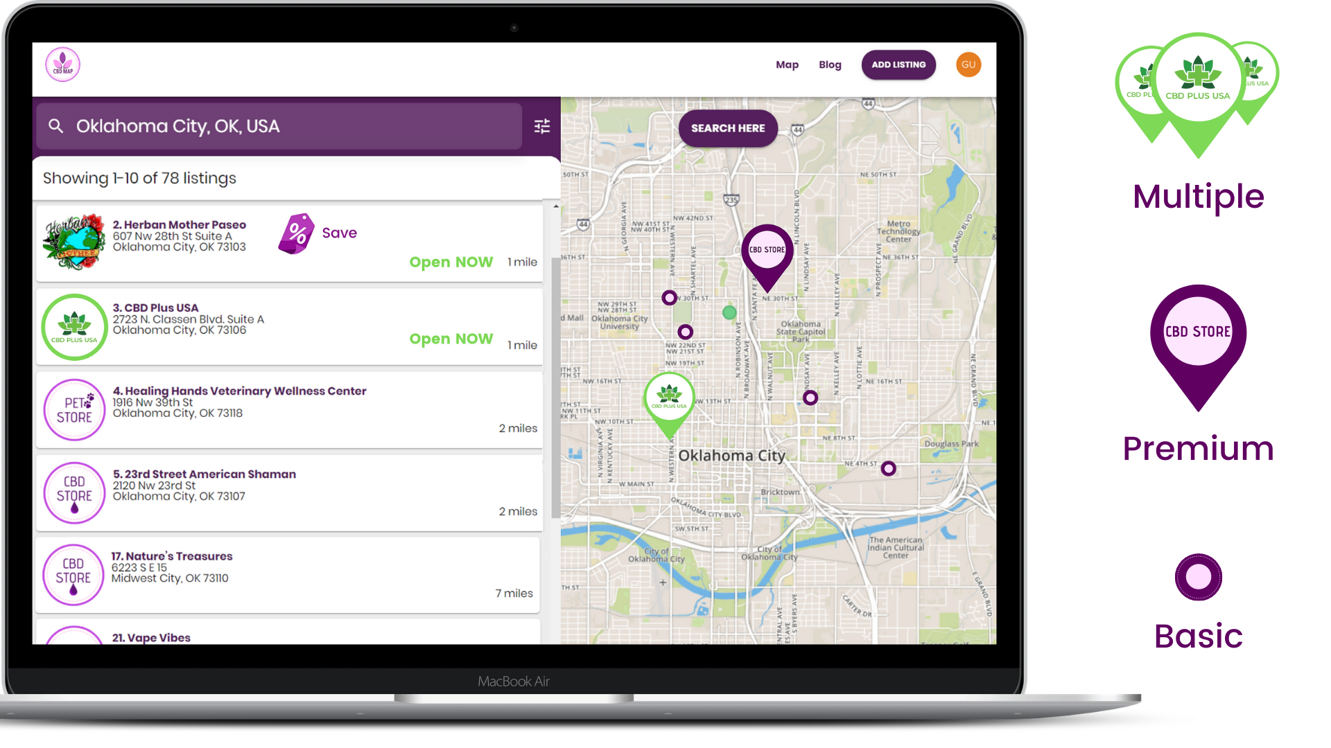 CBD MAP For Stores | Pick a plan